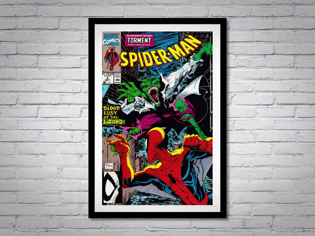 Spider-man Torment Comic Book Poster Issue 2 Lizard Blood Lust - Etsy