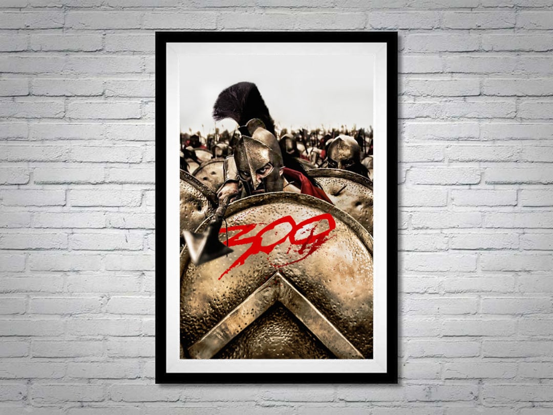 300 Movie Poster Spartan Spear and Shield Gerard Butler Zack Snyder ...