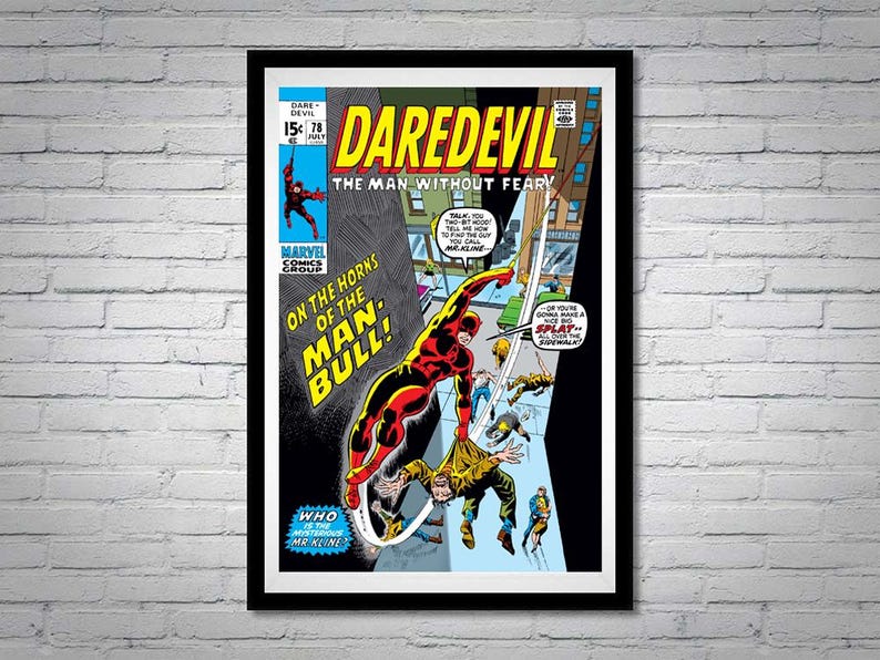 Daredevil the Man Without Fear Comic Book Poster Issue 78 Man-bull Matt ...