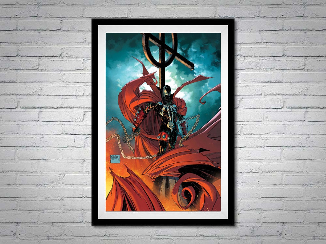 Spawn Al Simmons Comic Cross Background Poster - Etsy