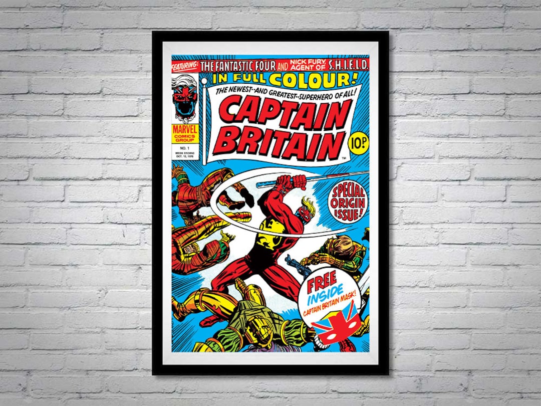 Captain Britain Issue 1 Comic Book Poster Origin - Etsy