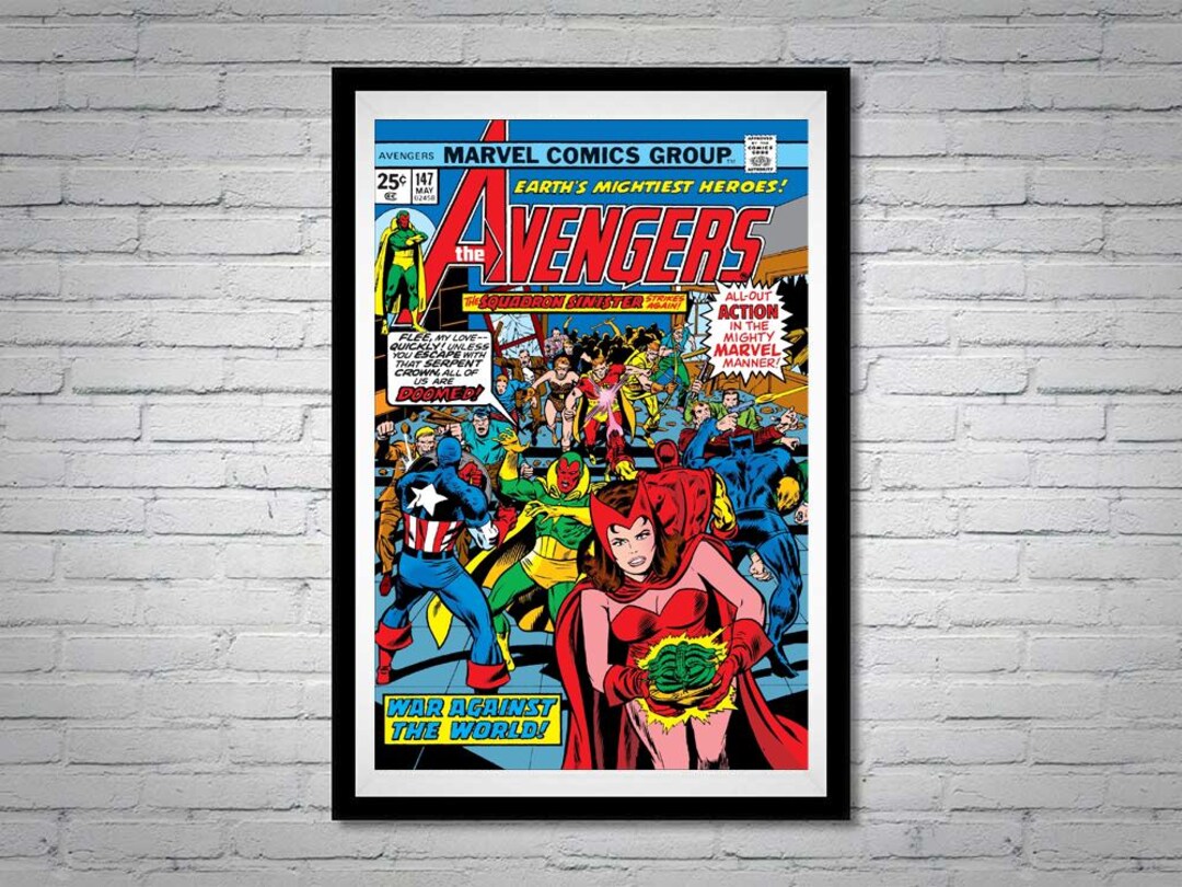 The Avengers Issue 147 Comic Book Poster War Against the World - Etsy