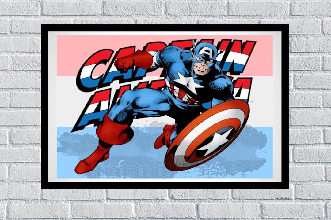 Classic Captain America Steve Rodgers Poster - Etsy