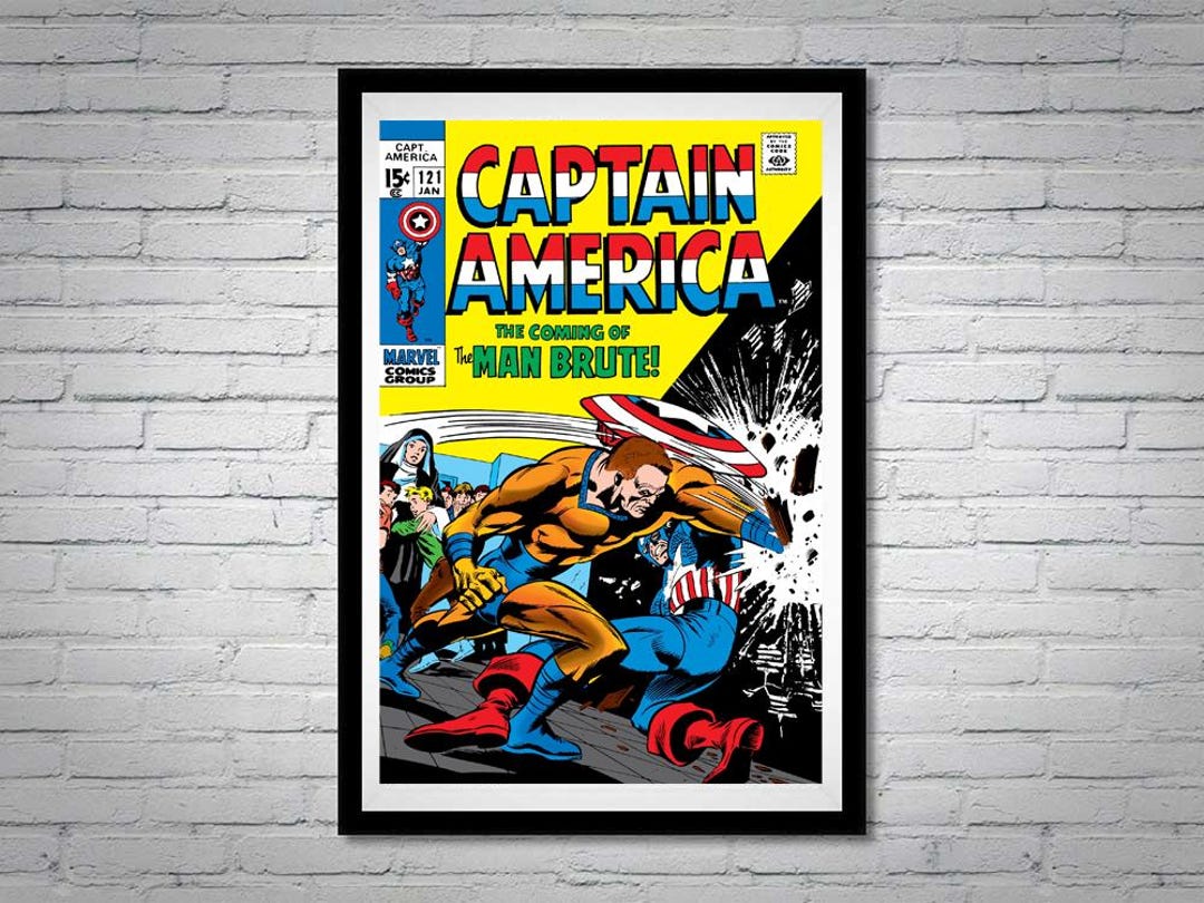 Captain America Issue 121 Comic Book Poster the Man Brute - Etsy