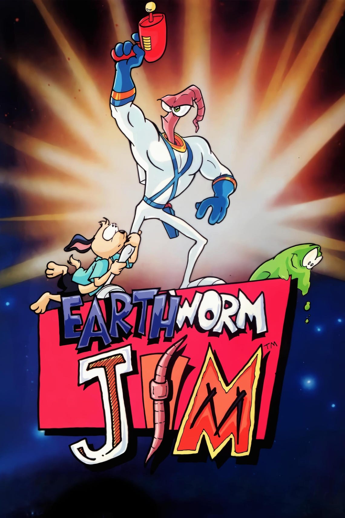 Earthworm Jim Cartoon Poster Peter Puppy Snot - Etsy