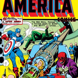 Captain America Issue 3 Comic Book Poster Red Skull Bucky Barnes - Etsy