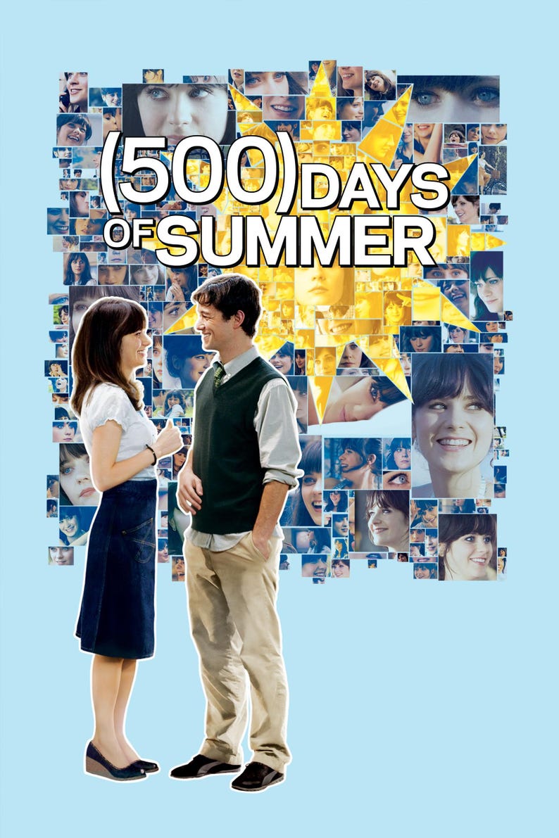 500 Days of Summer Movie Poster Tom Hansen and Summer Finn - Etsy