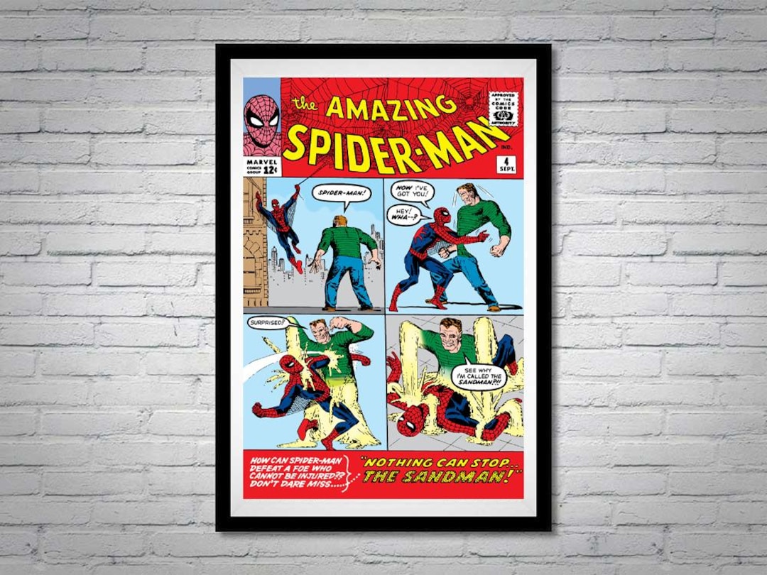 The Amazing Spider-man Issue 4 Comic Poster Book Sandman - Etsy