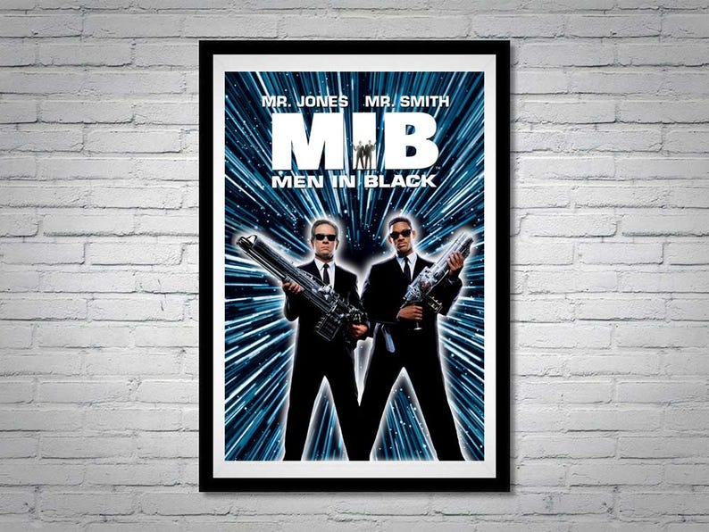 Men in Black Movie Poster Tommy Lee Jones Will Smith - Etsy
