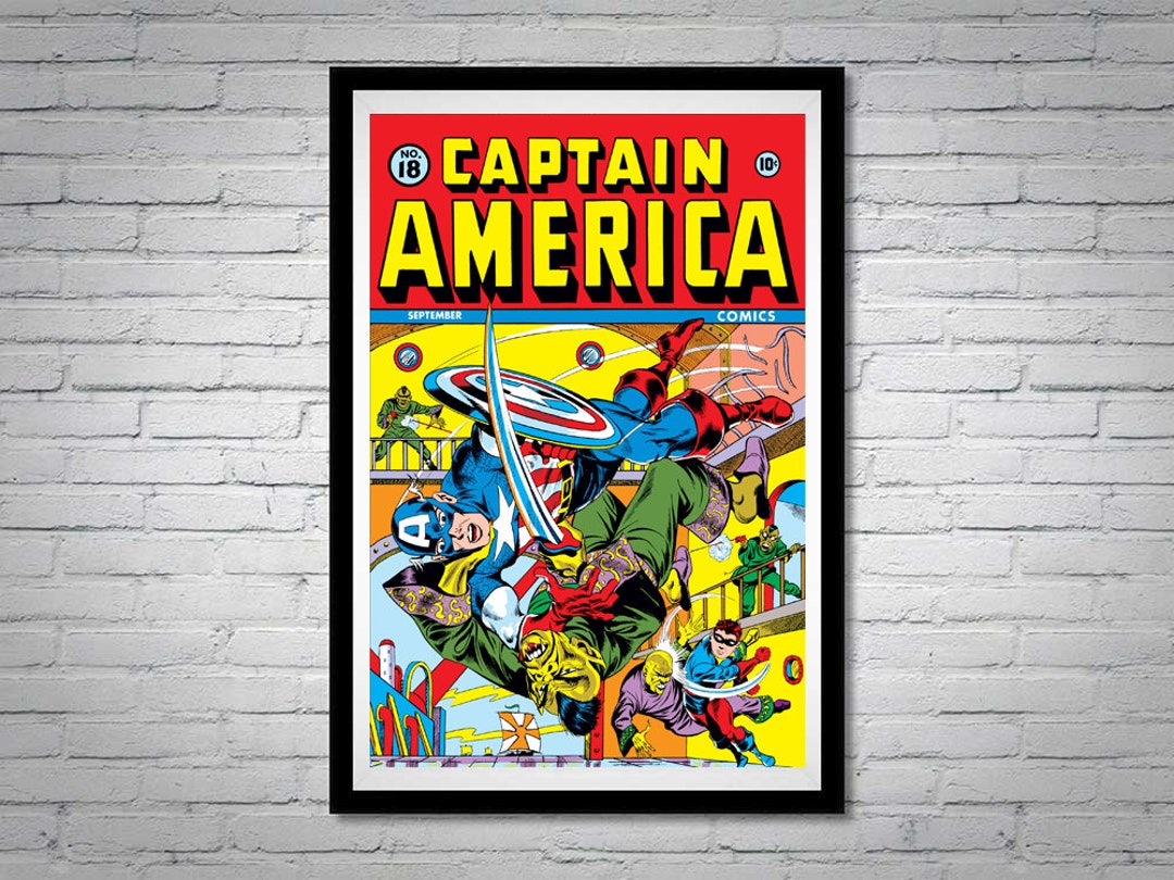 Captain America Issue 18 Comic Book Poster Bucky Barnes - Etsy