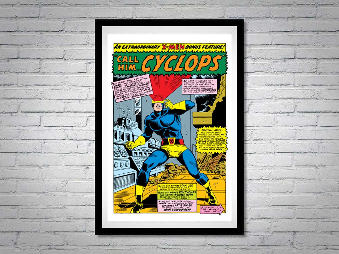 Call Him Cyclops Comic Book Page Poster Scott Summers - Etsy