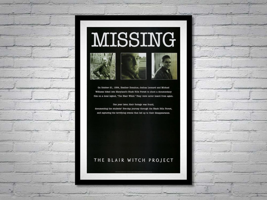The Blair Witch Project Movie Missing Poster - Etsy