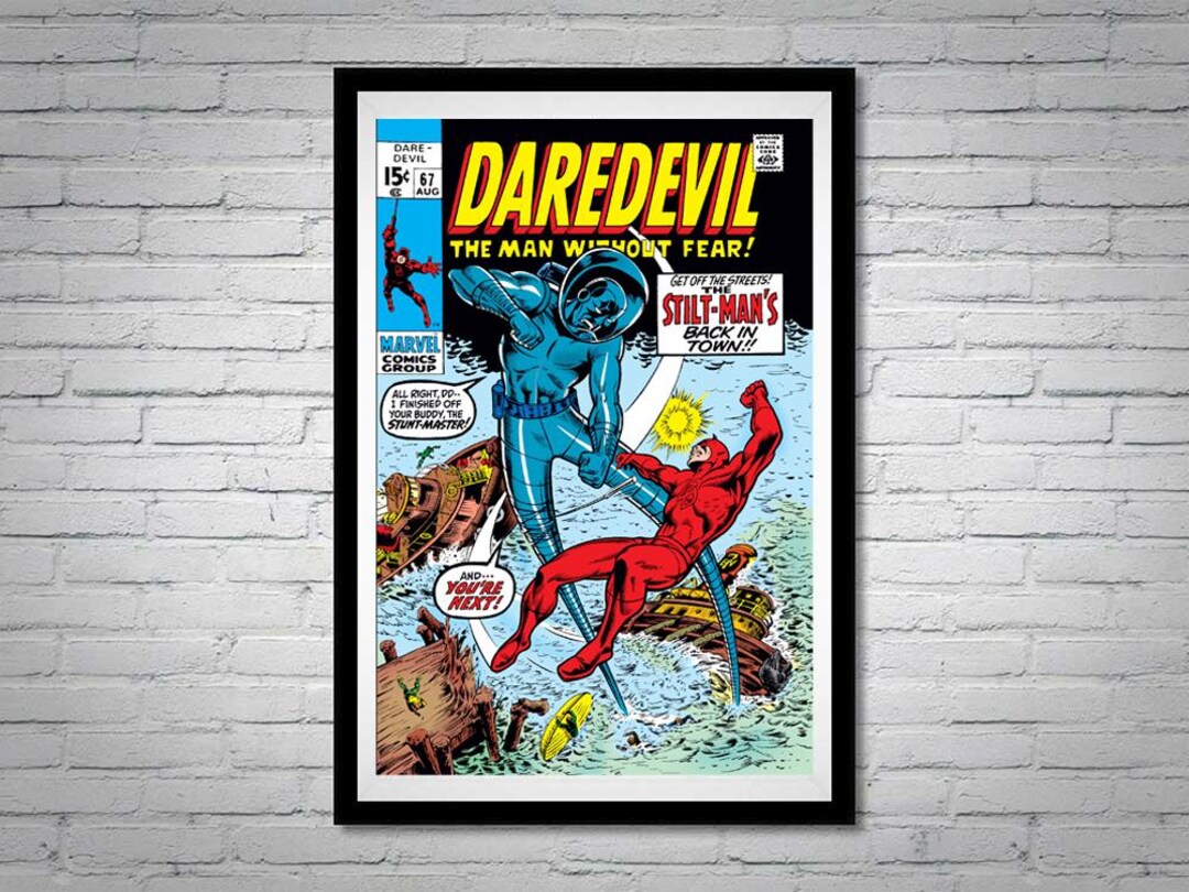 Daredevil the Man Without Fear Comic Book Poster Issue 67 Stilt-man ...