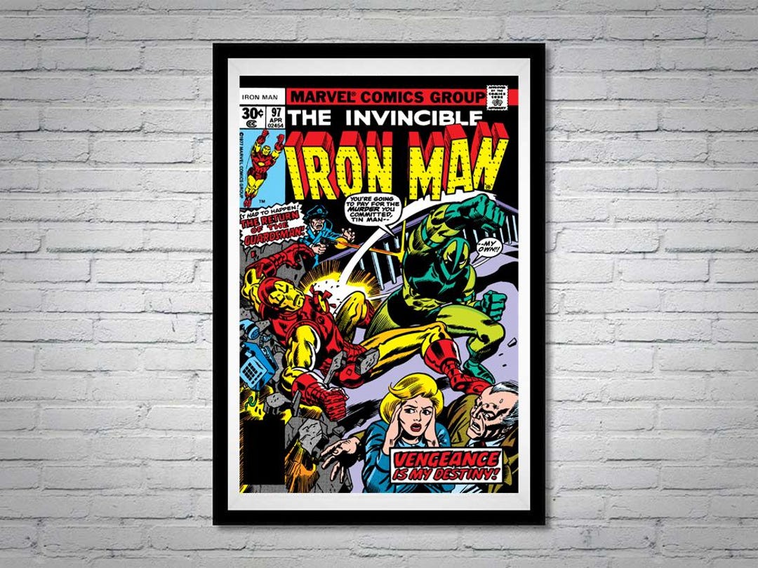The Invincible Iron Man Comic Book Poster Issue 97 Guardsman - Etsy