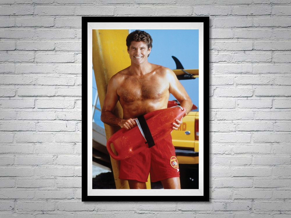 David Hasselhoff Baywatch Mitch Buchannon Poster Lifeguard - Etsy