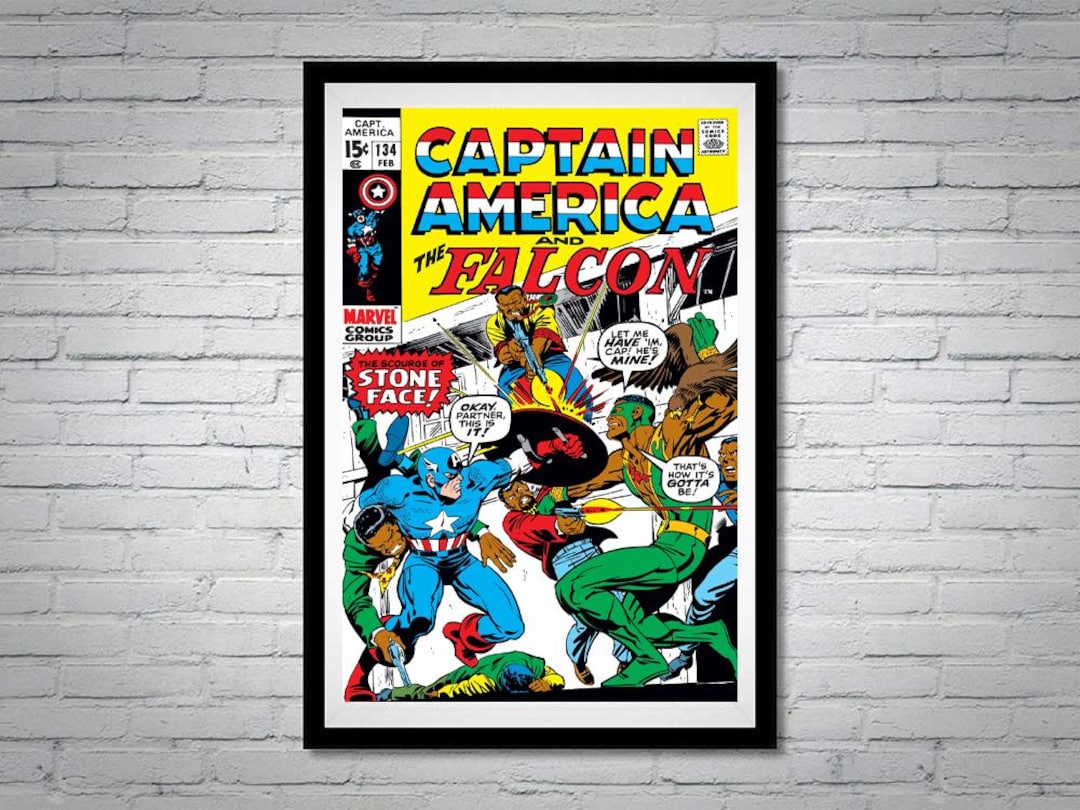 Captain America and Falcon Issue 134 Comic Book Poster Stone Face - Etsy