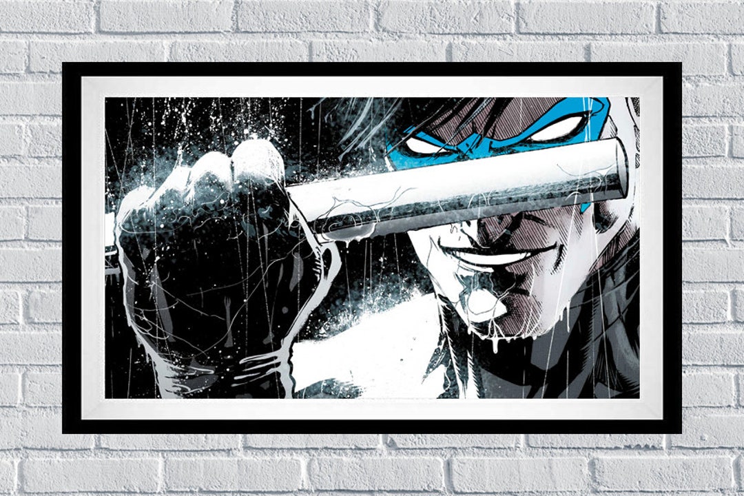 Nightwing Rain Comic Book Poster (44x24 Inches) - Etsy