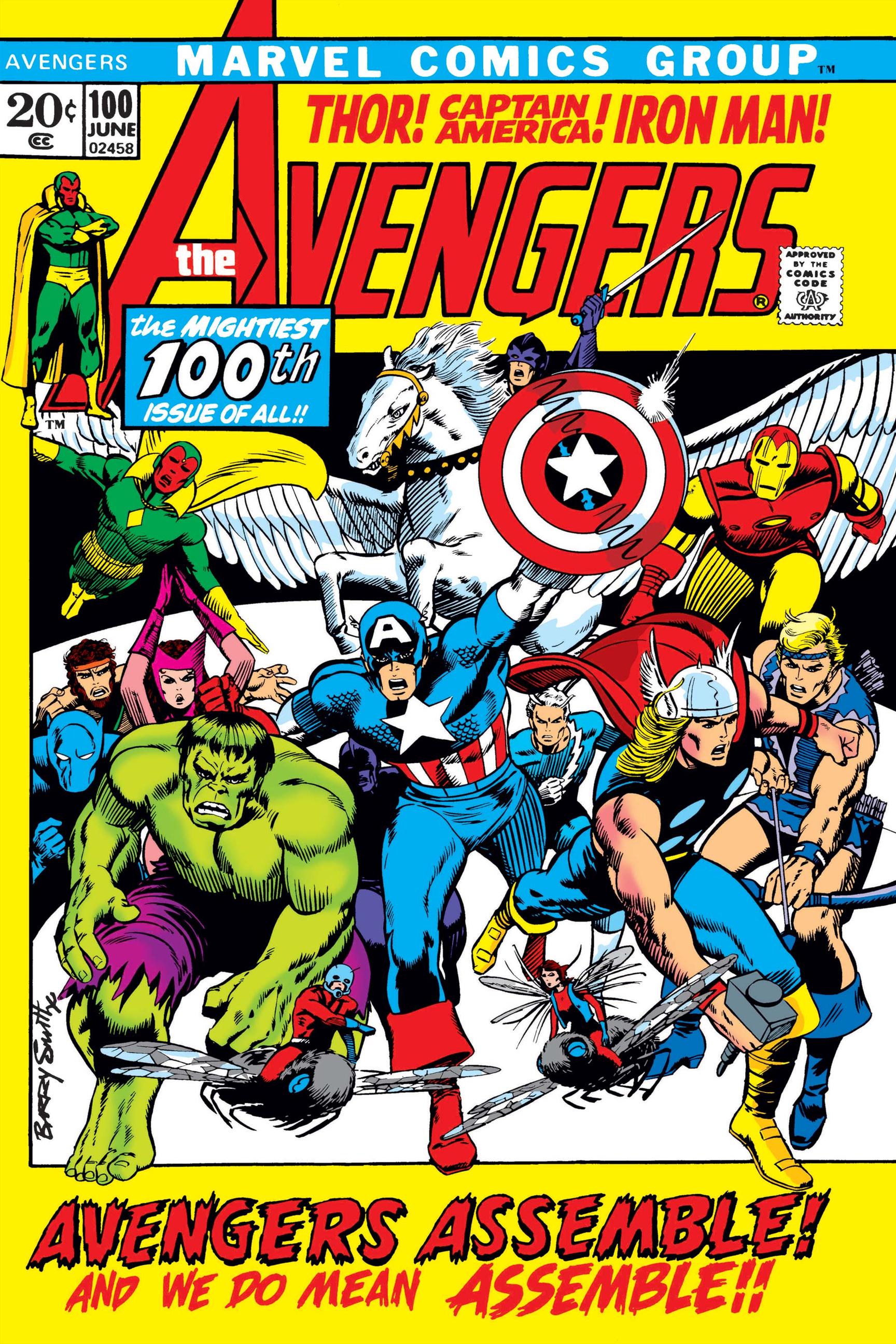 The Avengers Issue 100 Comic Book Poster Ant Man Black Knight Thor - Etsy