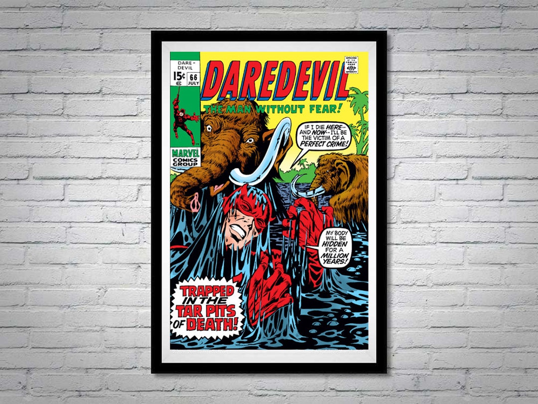 Daredevil the Man Without Fear Comic Book Poster Issue 66 Tar Pits of ...