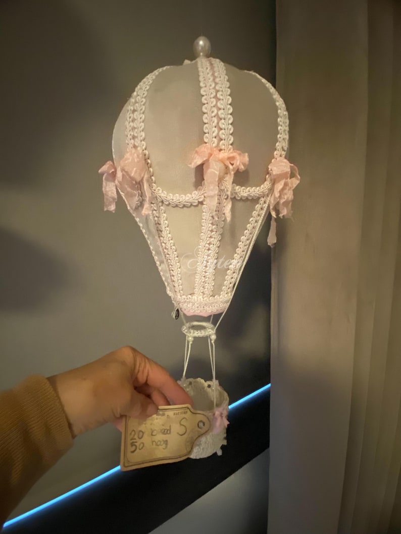 Hot Air Balloon Beige Pink 20x50 Cm - Etsy