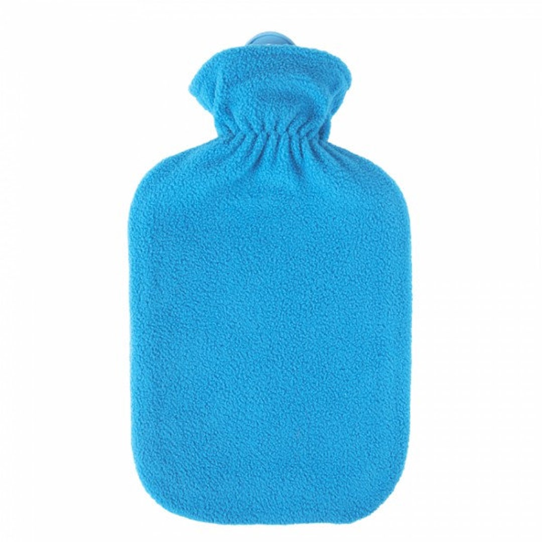 Sanger 2.0 Liter Hot Water Bottle With Azure Blue Fleece Cover-made in ...