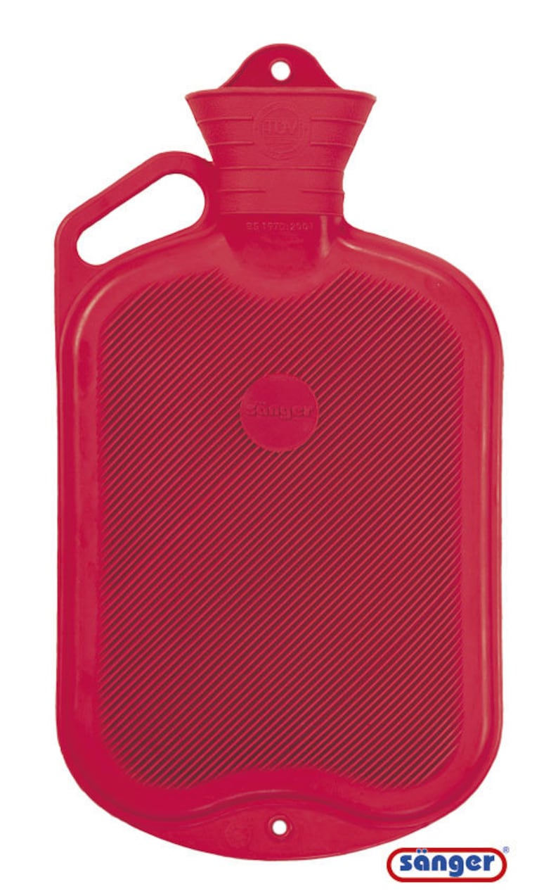 Sänger Rubber Hot Water Bottle - 2 Litres (red W/ Handle, Single-side ...