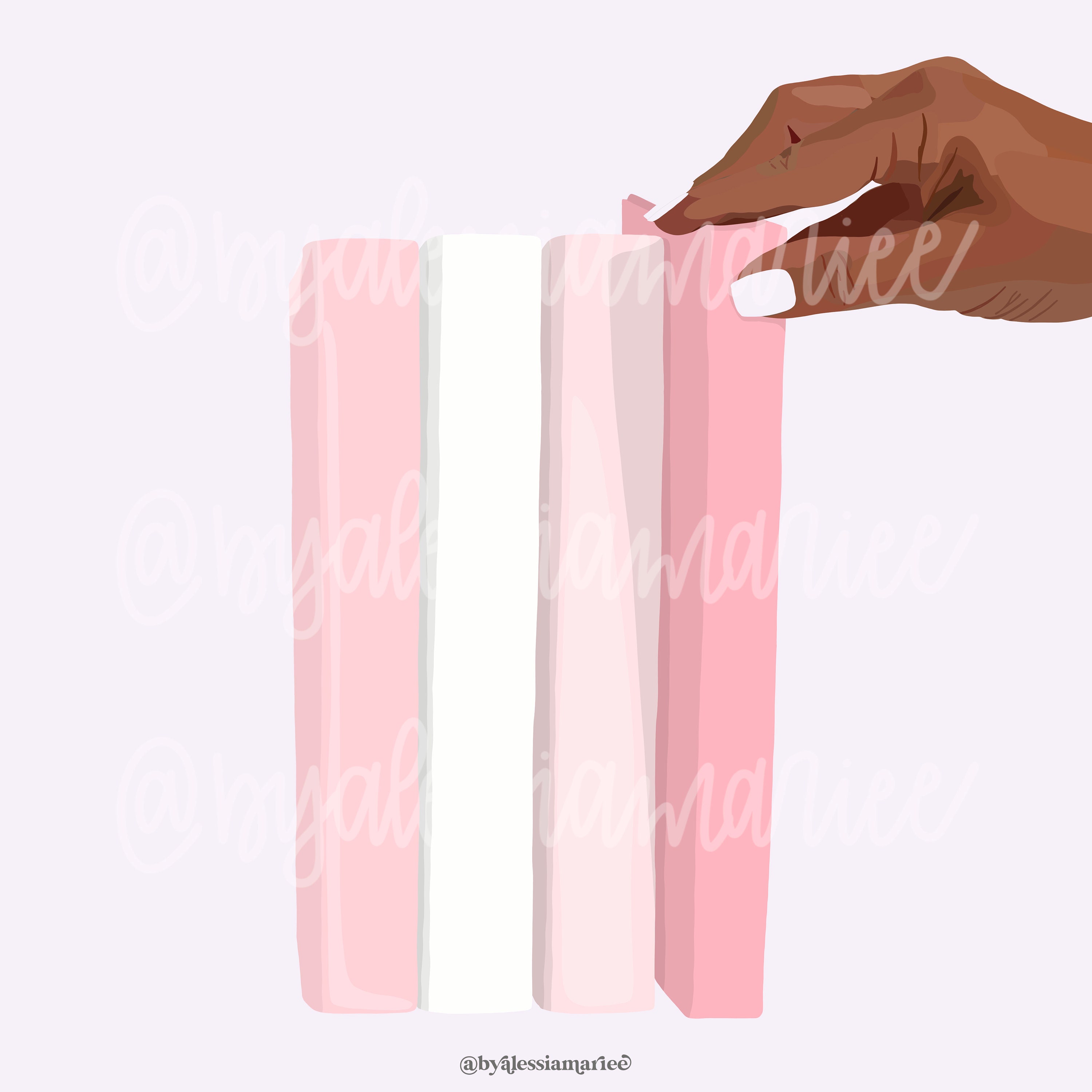 Pink Book Stack DIGITAL Print Instant Digital Download | Etsy