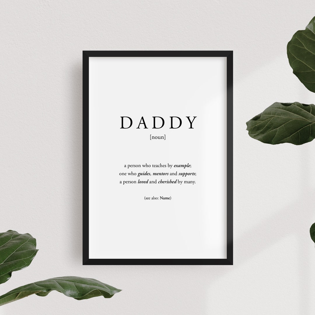 Personalised Father / Dad / Daddy Definition - Wall Print - Wall Art ...