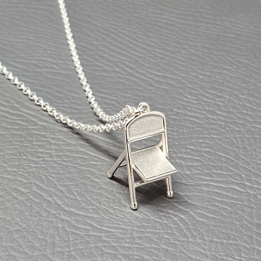 Custom Initial Sterling Silver Chair Pendant - Handmade Necklace - Etsy
