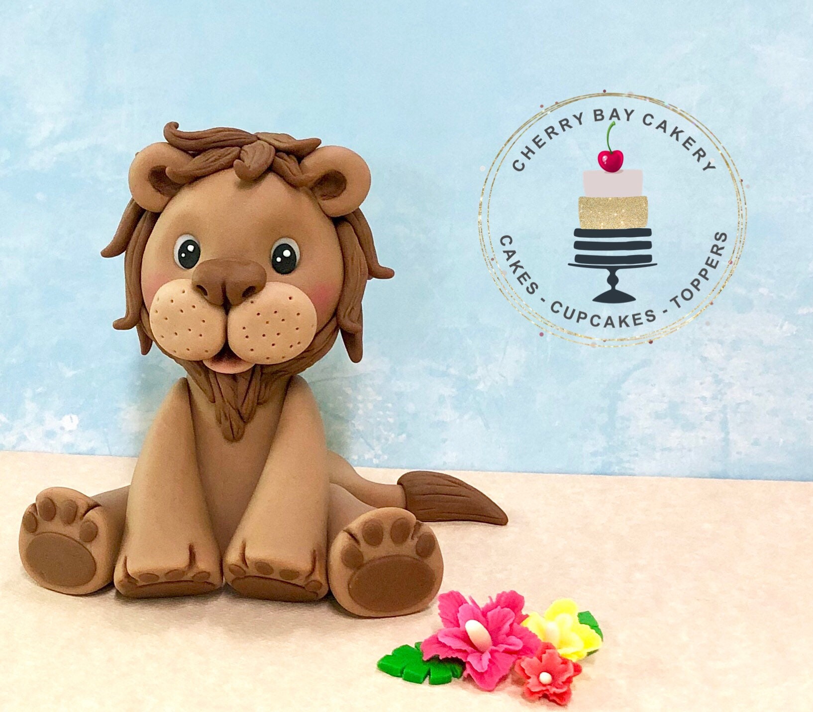 Fondant Lion Cake Topper-lion Baby Shower-lion Birthday | Etsy