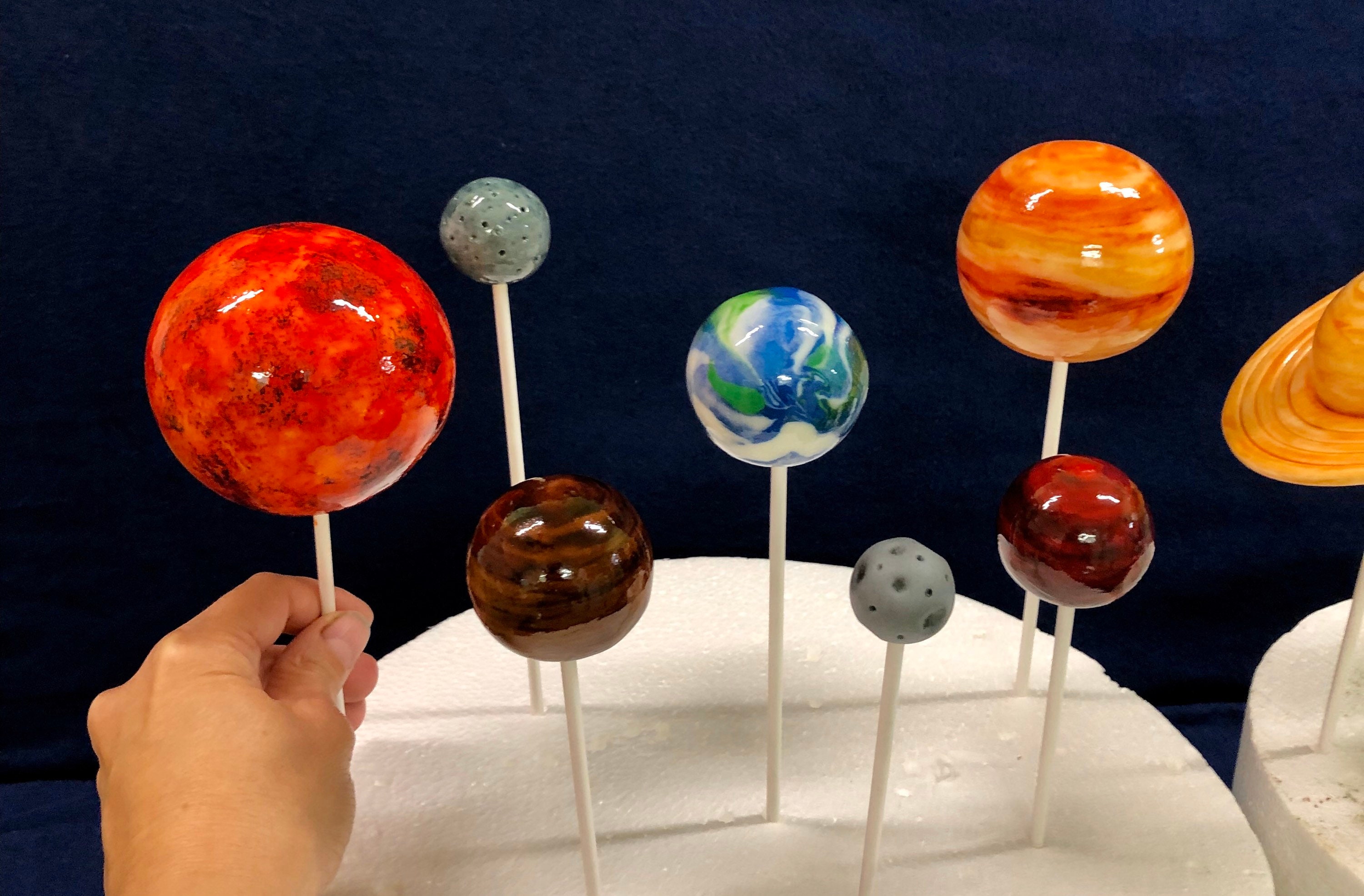 Fondant 3D Planet Cake Toppers-rice Krispy Treat - Etsy