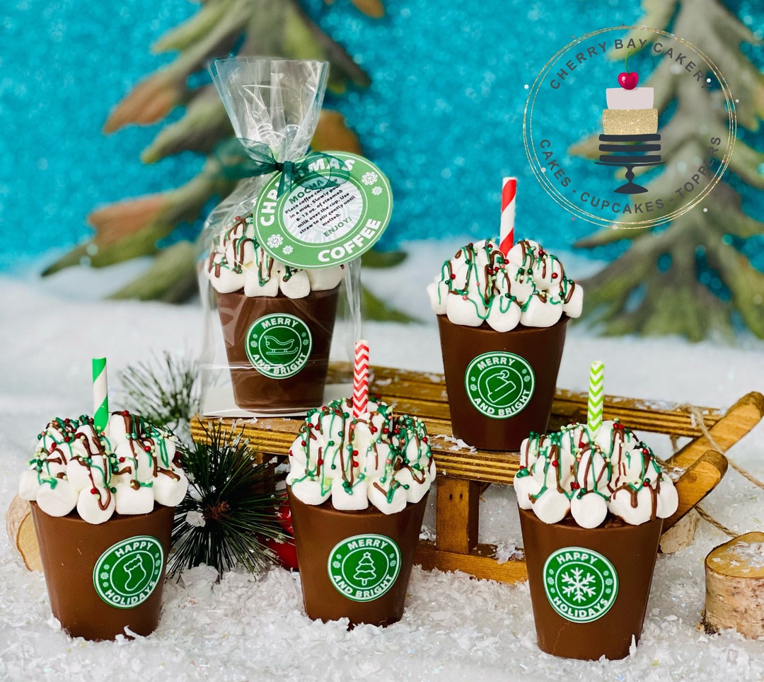 Christmas Coffee | Mocha Hot Cocoa Bomb Cups, Holiday Hot Chocolate, Christmas Gift Idea ...