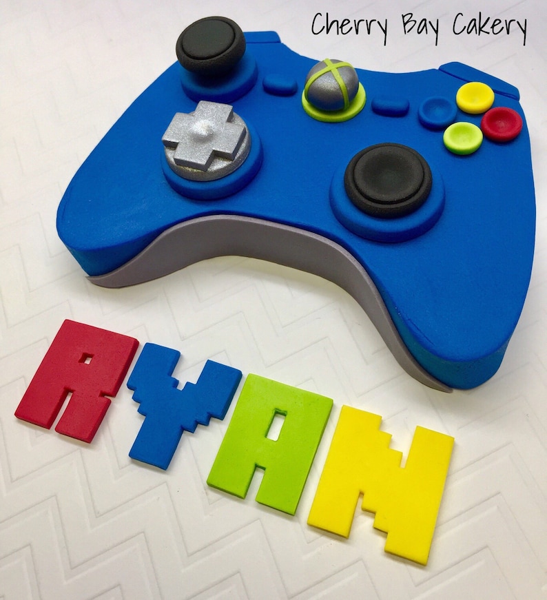 Video Game Cake Decorations, Video Game Birthday, Fondant Video Game ...