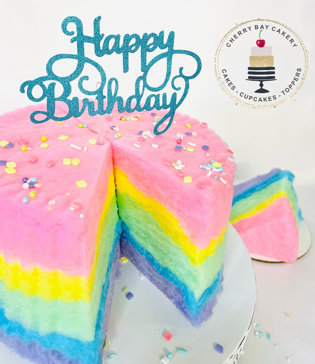 Cotton Candy Cake | Candy Floss Cake | Fairy Floss | Rainbow Cake ...