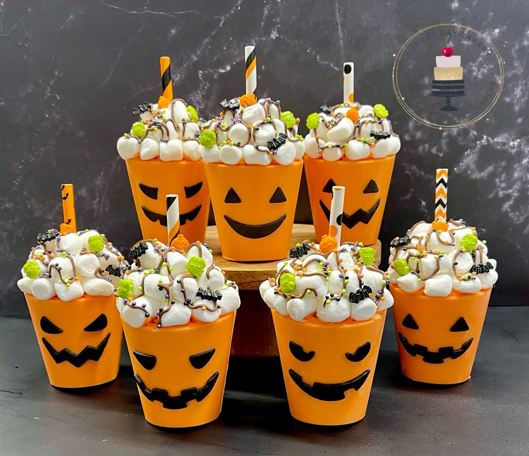 Halloween Pumpkin Hot Cocoa Cup | Jack O Lantern Hot Chocolate Bomb ...