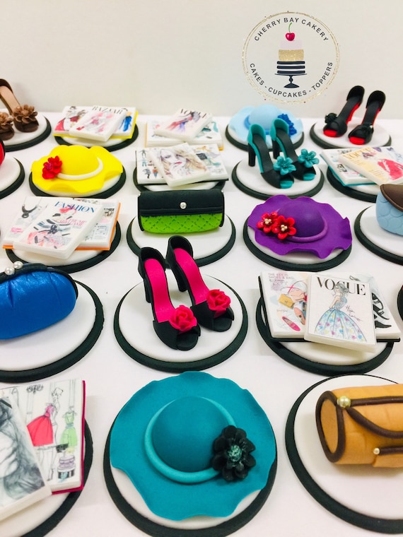 Fashion Design Cupcake Toppers Fondant High Heels Fondant - Etsy