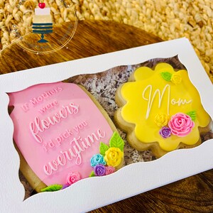 Happy Mothers Day Sugar Cookies | Set of 2 | Personalized Gift Tag ...