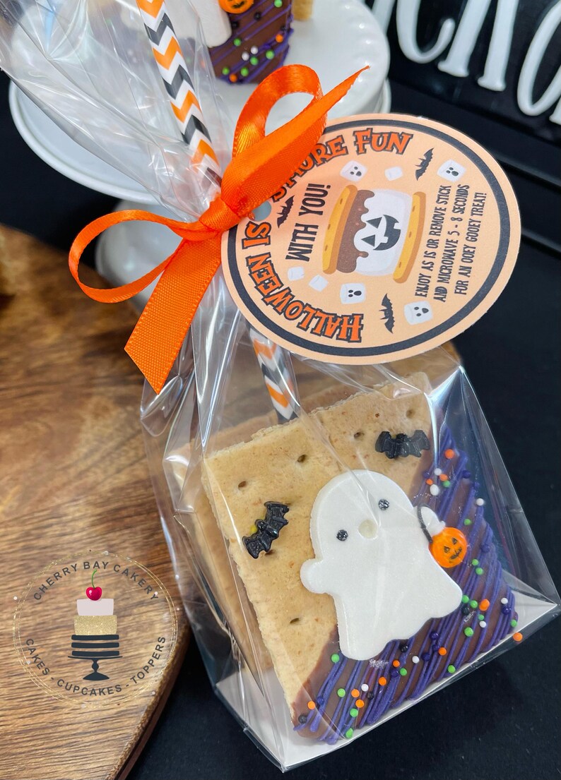Halloween Smores on a Stick | Spooky Ghost With Pumpkin | Party Favor ...