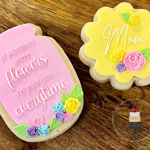 Happy Mothers Day Sugar Cookies | Set of 2 | Personalized Gift Tag ...
