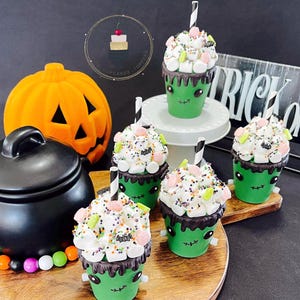 Halloween Frankenstein Hot Cocoa Cup | Cute Monster Green Hot Chocolate ...