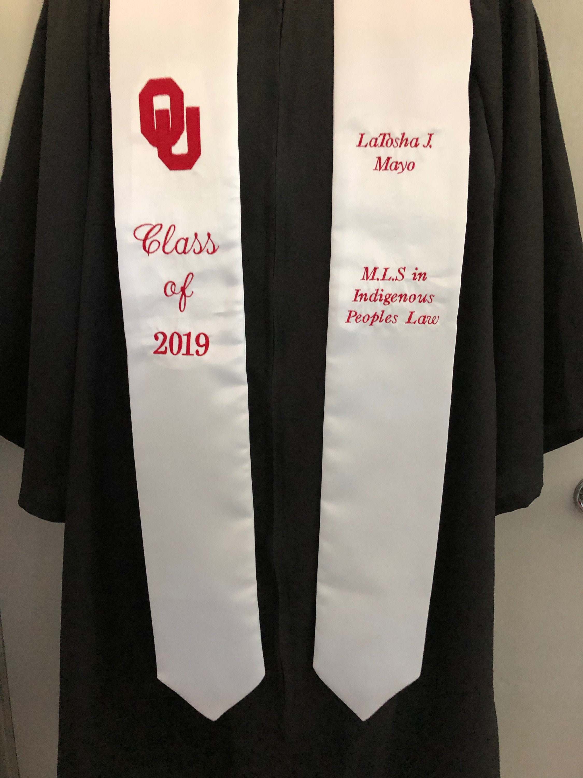 OU Oklahoma University Graduation stole custom options | Etsy