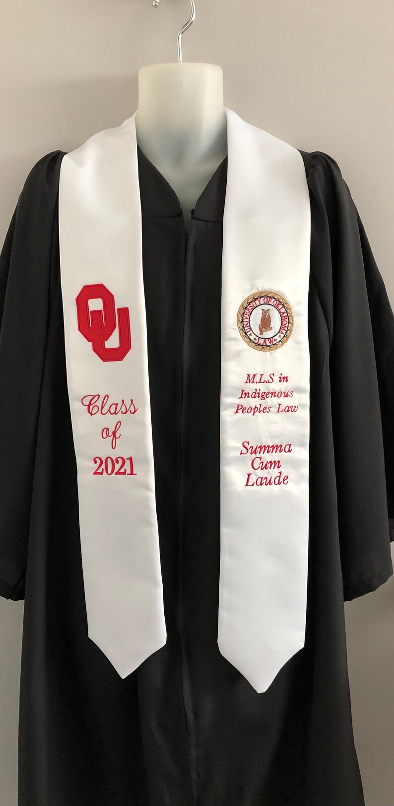 OU Oklahoma University Graduation Stole Includes OU Logo Class - Etsy