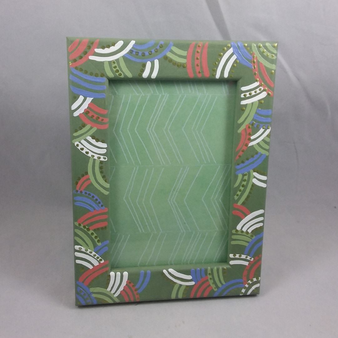 Whimsical Hand Painted Wood Picture Frame - Etsy