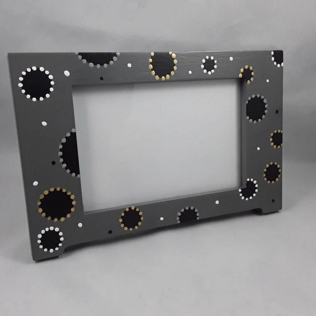 Fun Polka Dot Hand Painted Wood 4x6 Picture Frame - Etsy