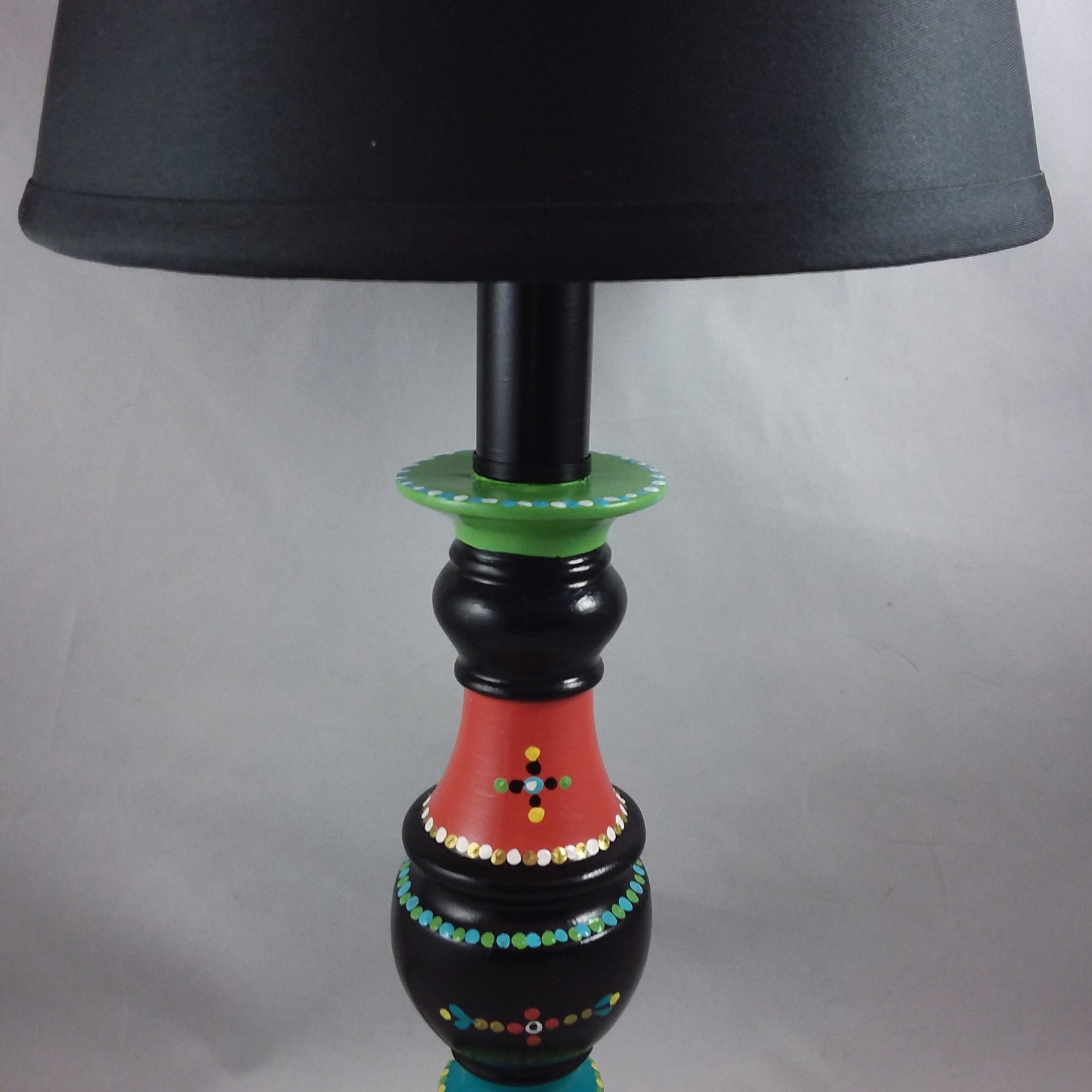 Very Merry Hand Painted Metal Table Lamp - Etsy