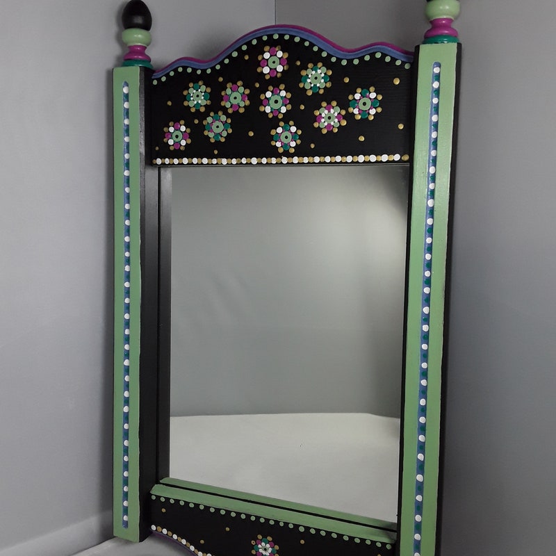 Hand Painted Mirror - Etsy