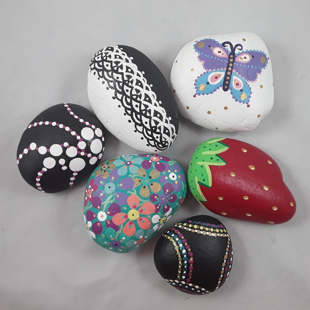 Unique Hand Painted Rock Art - Etsy
