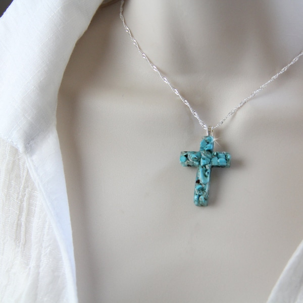 Turquoise Cross - Etsy