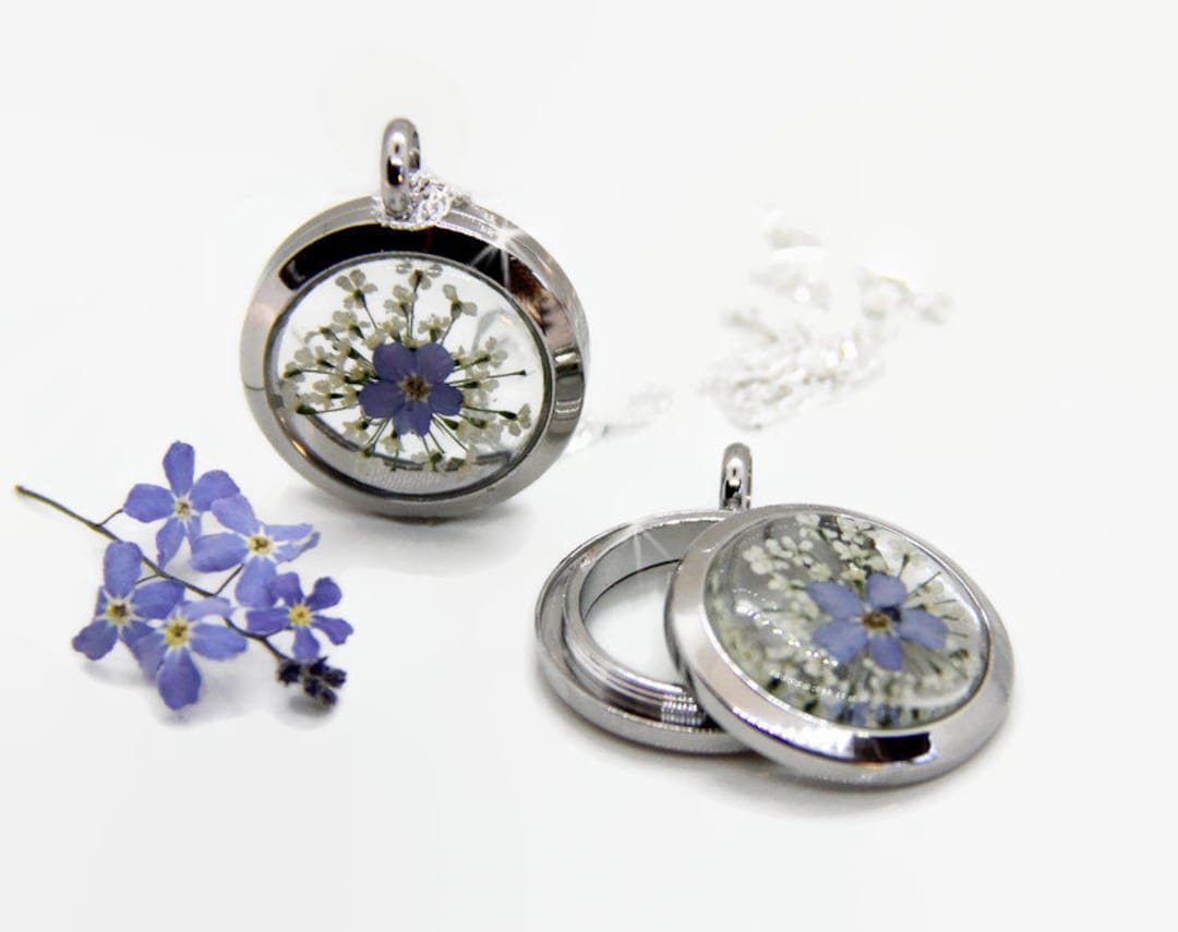 Floating Glass Locket, Memorial Gift, Glass Locket, Keepsake Necklace ...