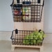 Wood Rustic Countertop Basket Rack Fruit Breads & More Kitchen - Etsy